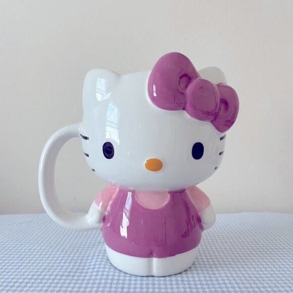 Dining | New Sanrio 3d Hello Kitty Full Body Bow Pink Purple 2oz Tall ...